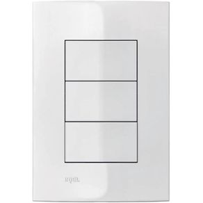 Placa 4x2 Cega Com Suporte Branco Iris Iriel | Tumelero - Tumelero