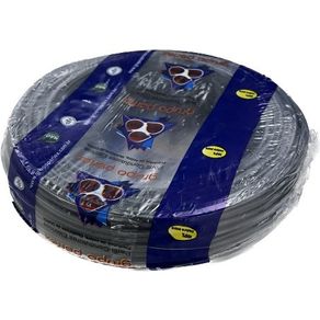 Cabo Flexível 2,5mm 50 Metros Preto Rolo Perfil - Tumelero