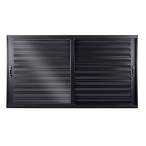 Janela Veneziana de Correr 3 Folhas Móveis Sem Grade Vlis 120x150 Preto ...