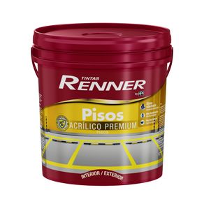 Tinta Pisos Fosco Amarelo Demarcação 3,6L Renner - Tumelero