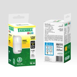 Lâmpada Led Tkl 80 / 12w 3000k Taschibra - Tumelero